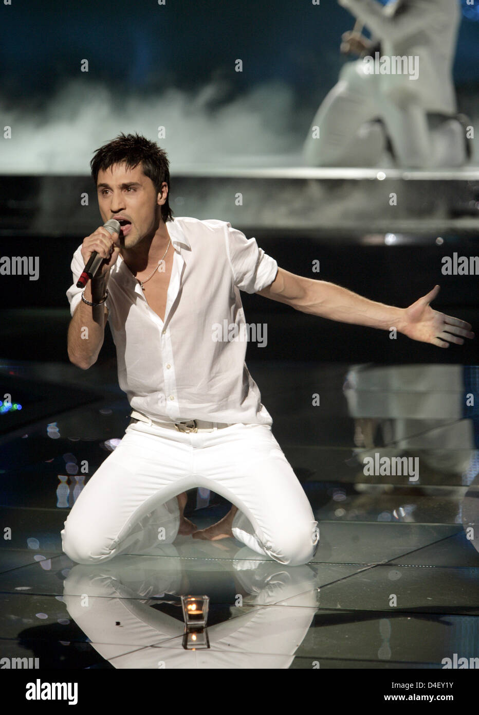 Russian singer Dima Bilan performs his song at the Eurovision Song ...