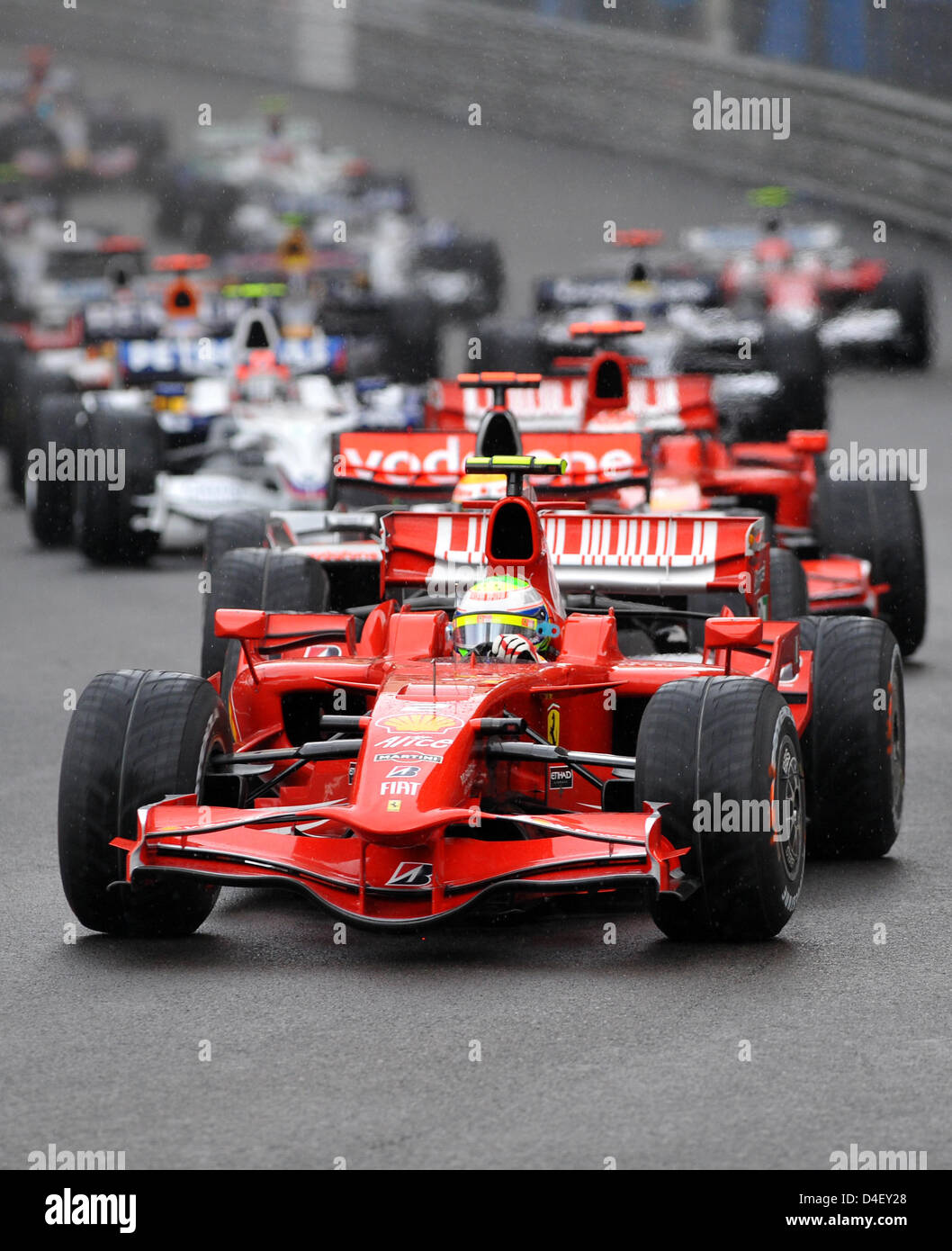 Brazilian Formula One driver Felipe Massa of Scuderia Ferrari leads the ...