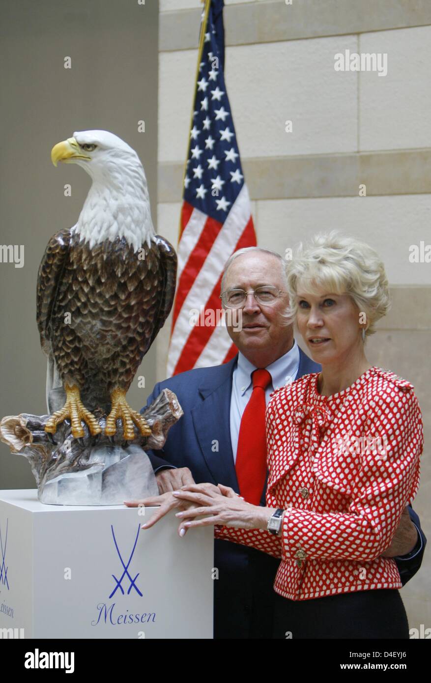 US ambassador to Germany William R. Timken and his wife Sue (R) pose ...