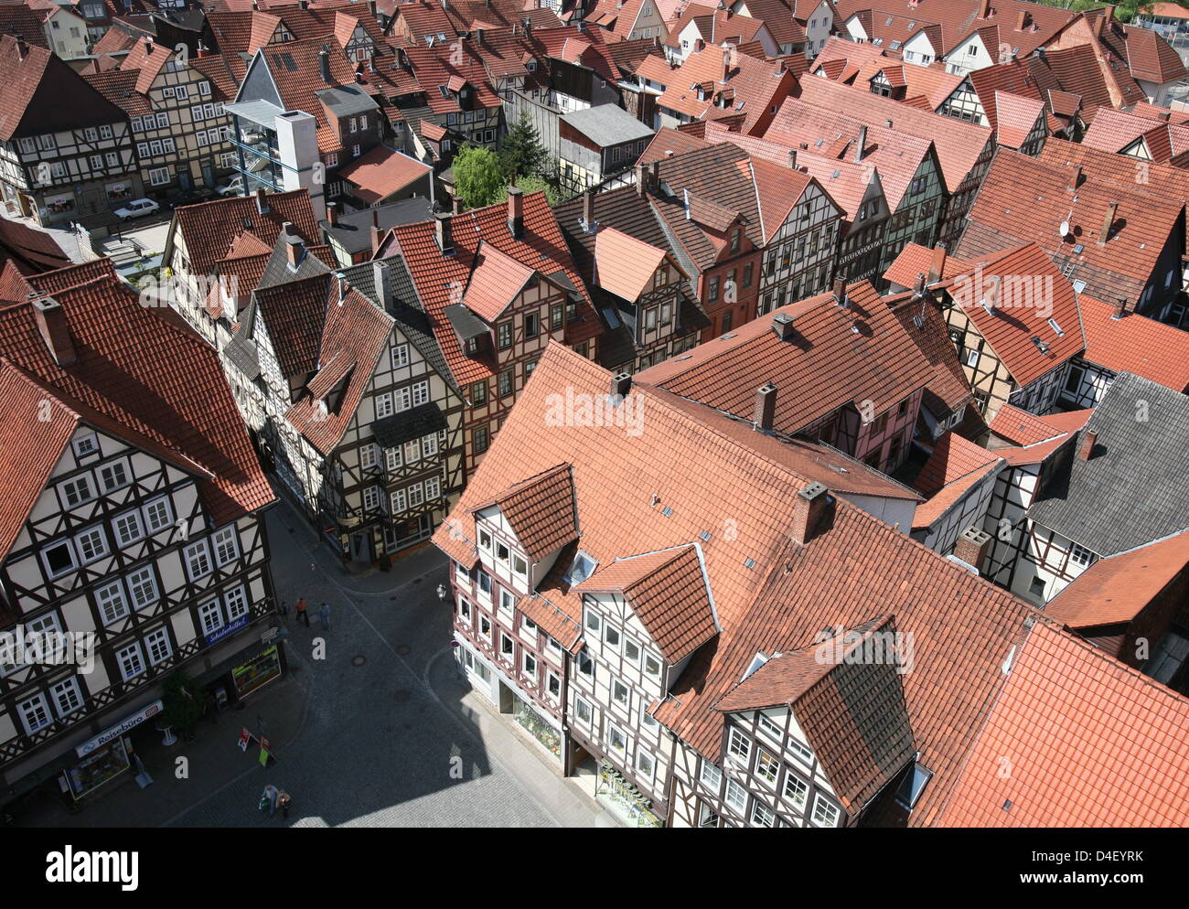 View onto the historic old city part of Hann. Muenden, Germany, 5 May ...