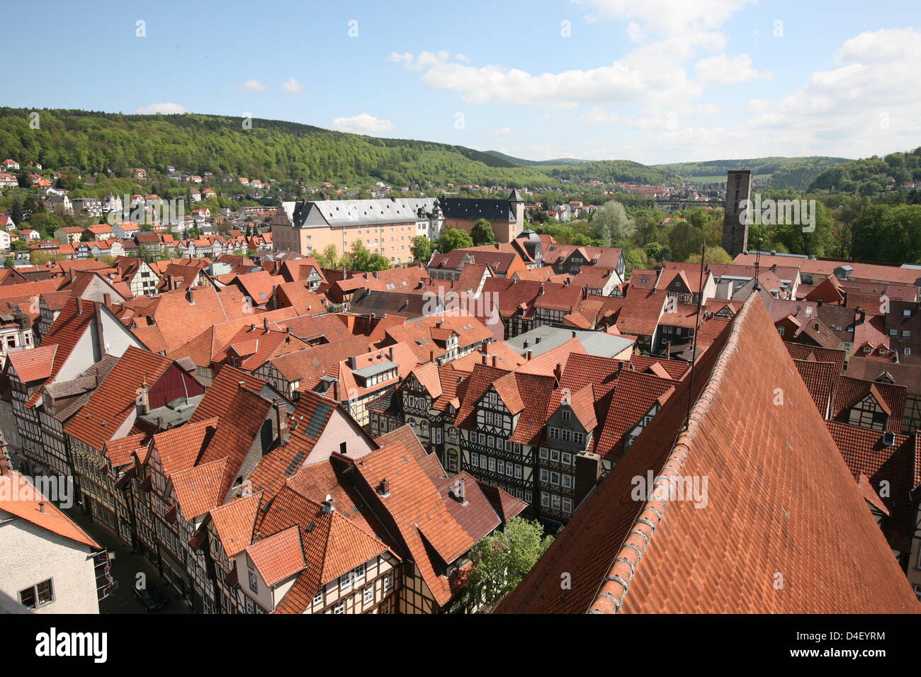 View onto the historic old city part of Hann. Muenden, Germany, 5 May ...