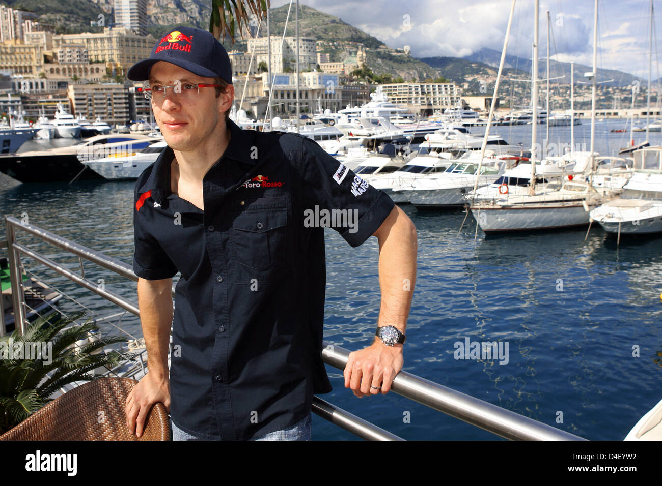 French Formula One driver Sebastien Bourdais of Team Toro Rosso poses ...