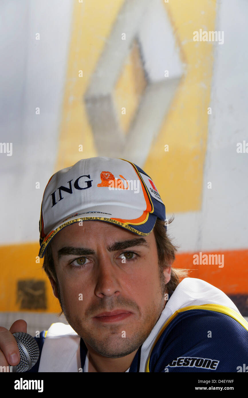 Spanish Formula One driver Fernando Alonso of Team Renault is pictured ...