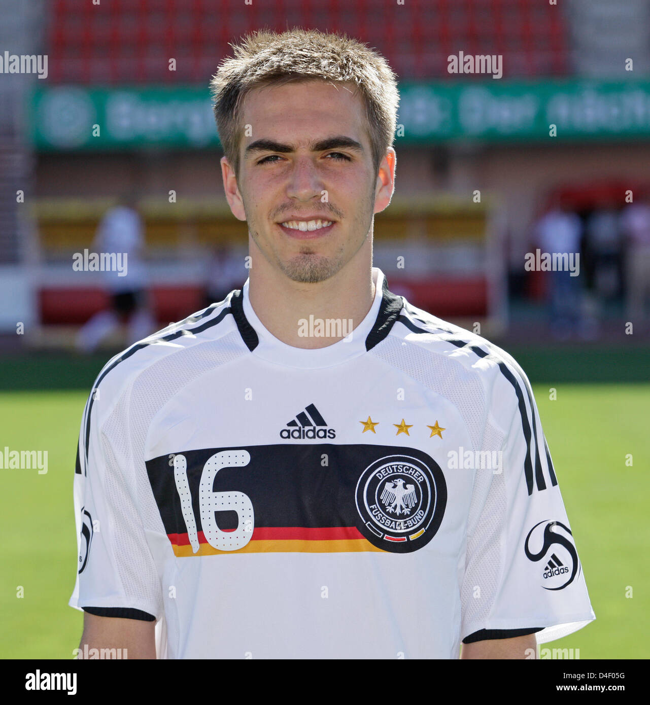 German national player Philipp Lahm poses during a photo call at Ono ...