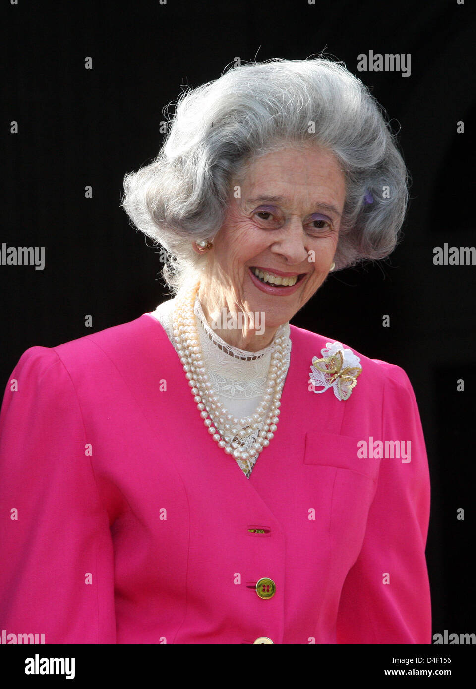 Queen Fabiola of Belgium is pictured during the celebration of her 80th ...