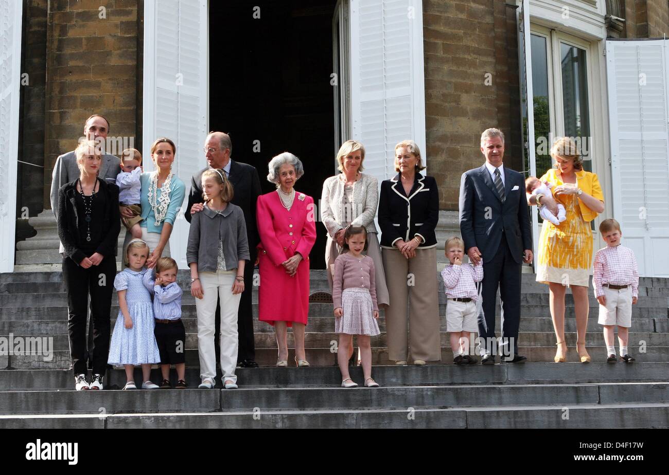 Prince Lorenz (L-R), Princess Maria Laura, Princess Claire with her ...