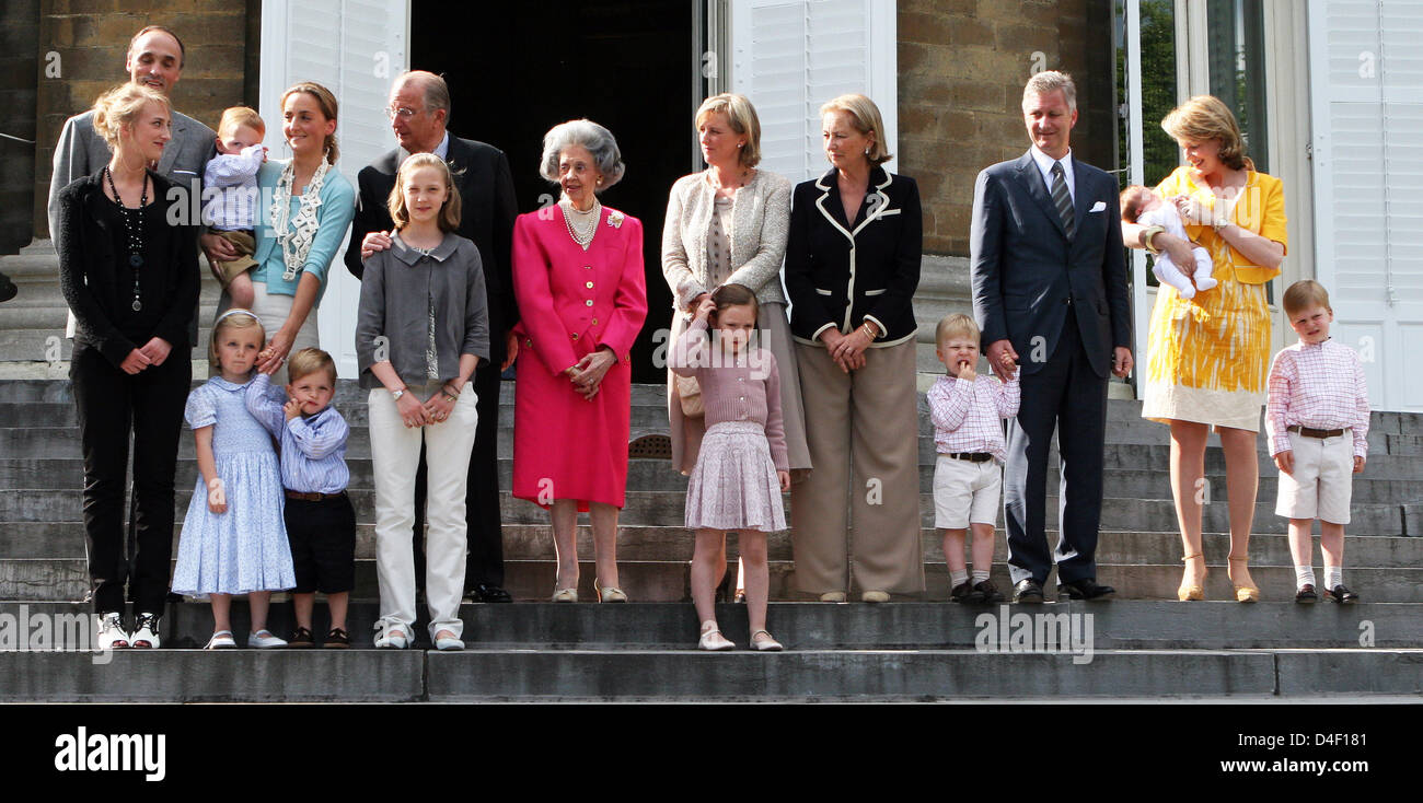 Prince Lorenz (L-R), Princess Maria Laura, Princess Claire with her ...