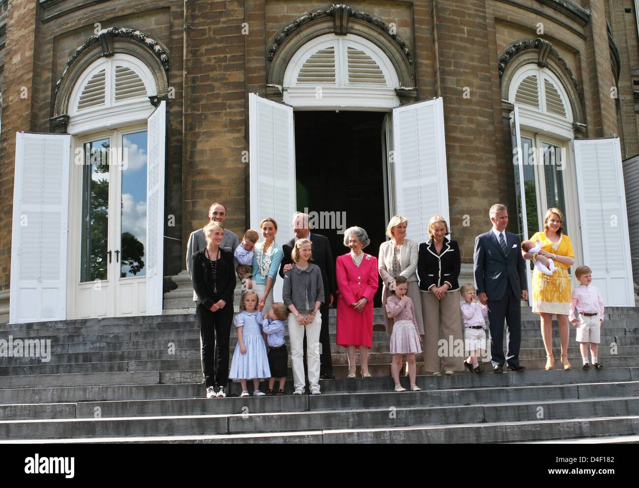 Prince Lorenz (L-R), Princess Maria Laura, Princess Claire with her ...