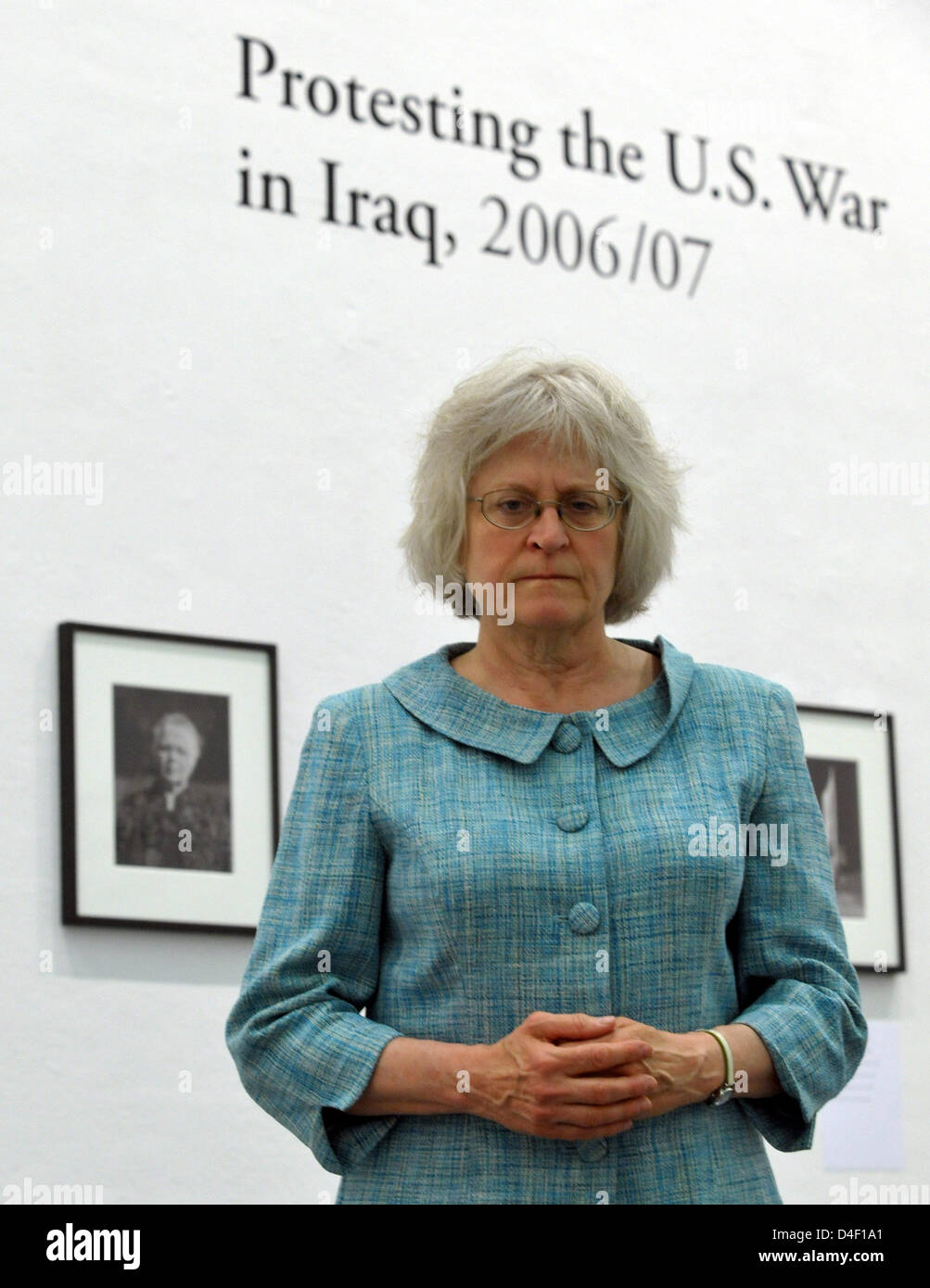US photographer Judith Joy Ross poses in front of her photographies at ...