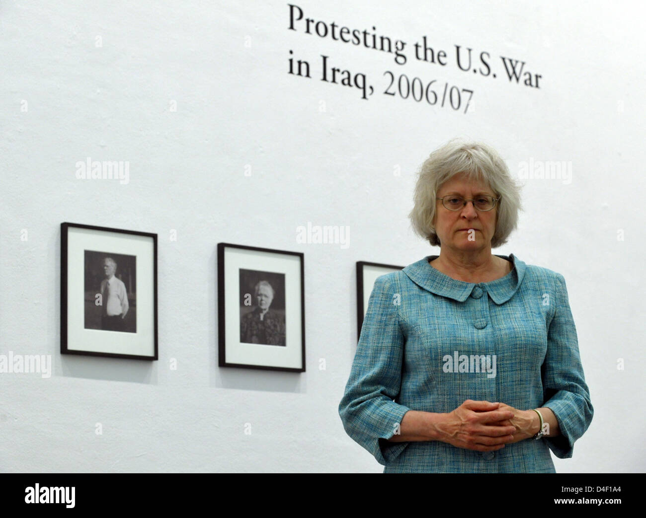 US photographer Judith Joy Ross poses in front of her photographies at ...