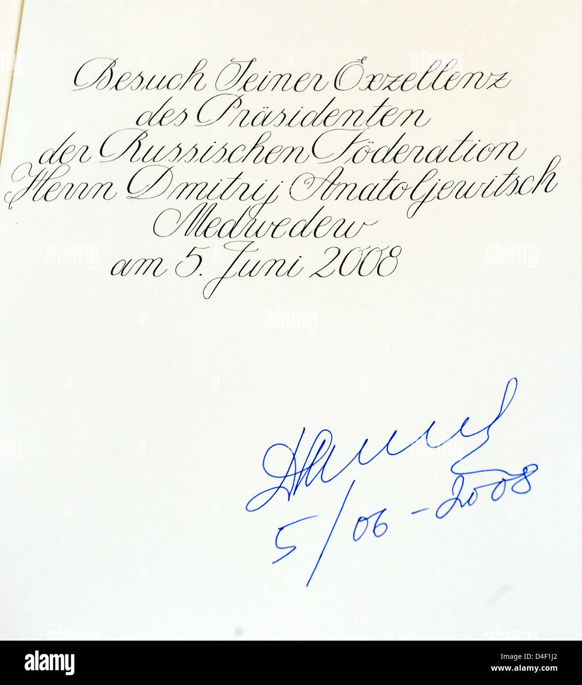 Picture shows signature russian president hi-res stock photography and ...