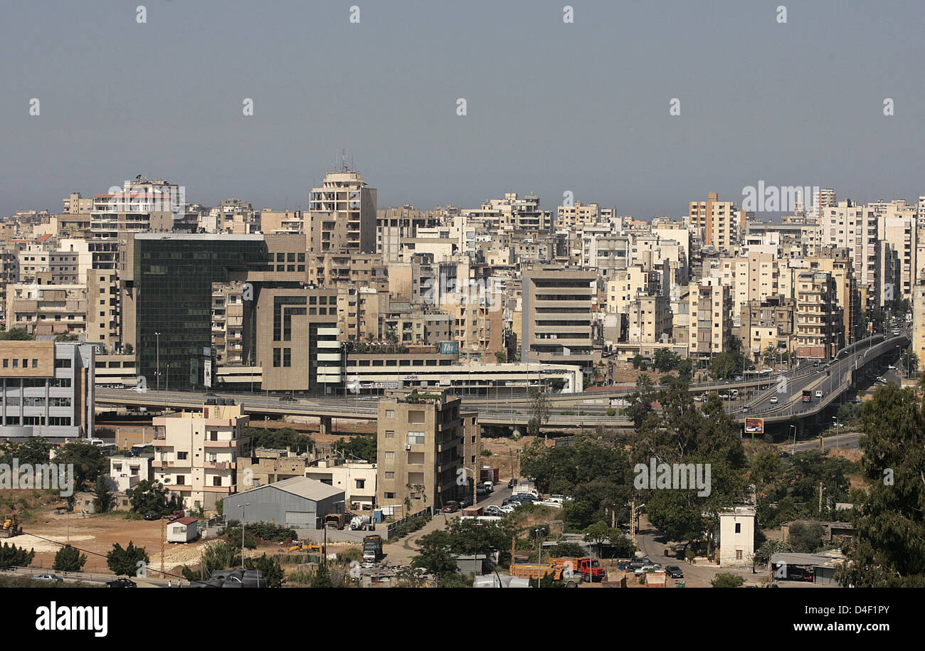 View over Beirut, Lebanon, 01 June 2008. Photo: Arno Burgi Stock Photo ...