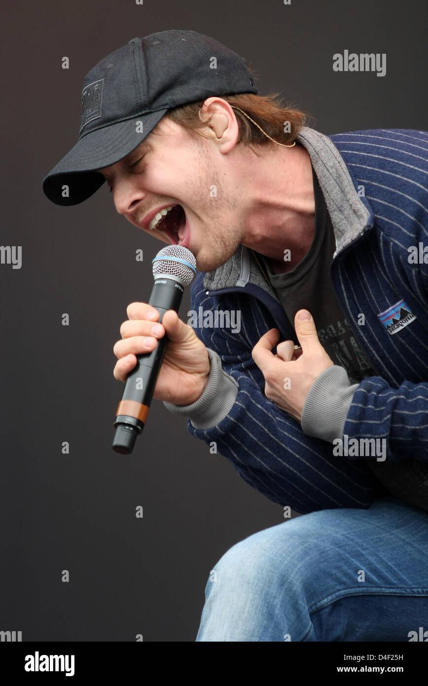 US rock singer David DeGraw is pictured during his performance at open ...