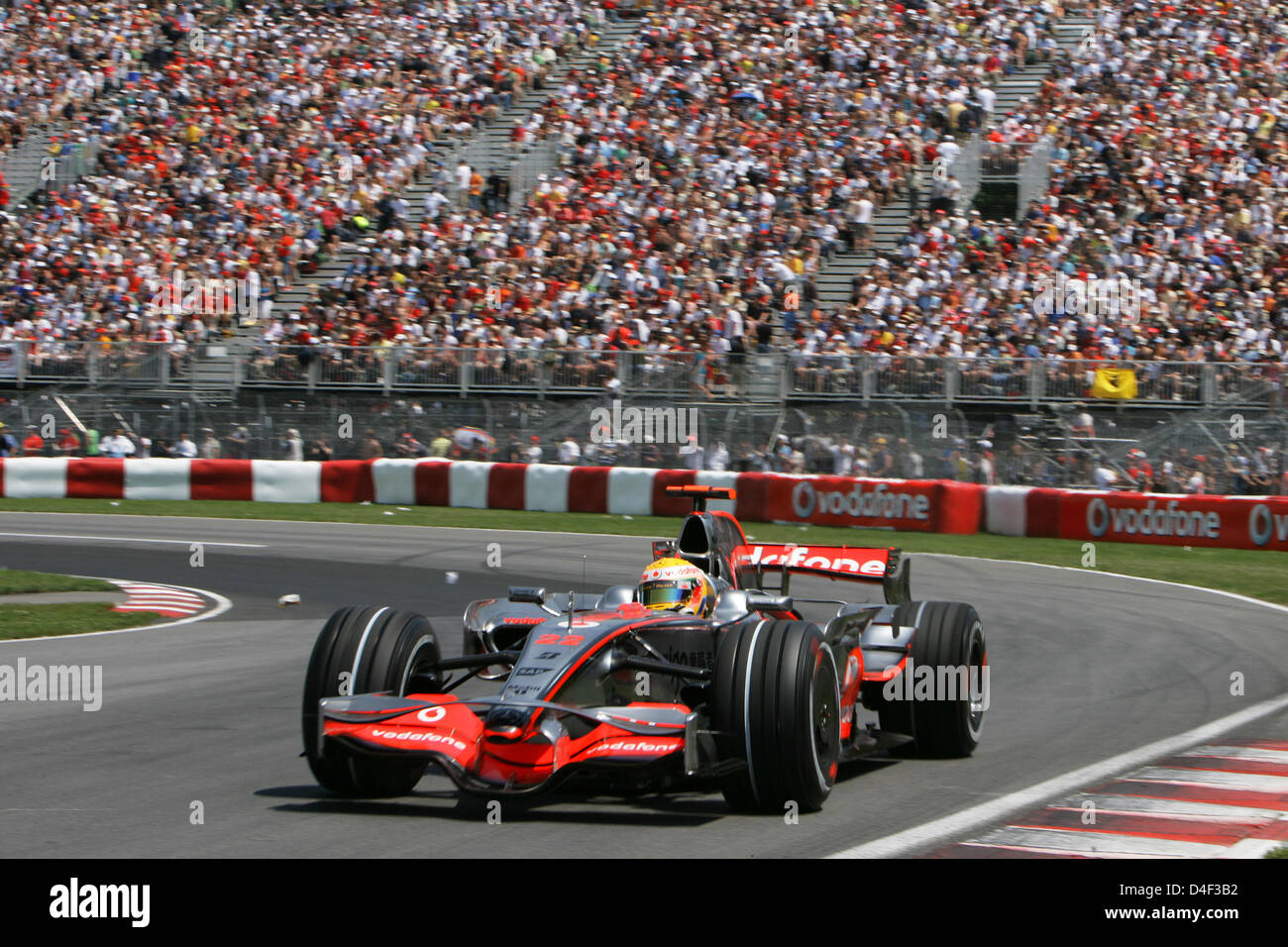 British Formula One driver Lewis Hamilton of McLaren Mercedes drives ...