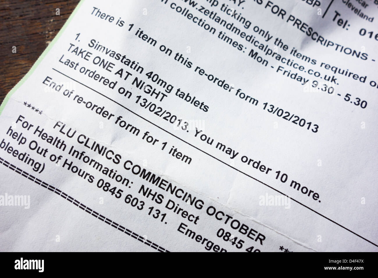 Nhs prescription hi-res stock photography and images - Alamy