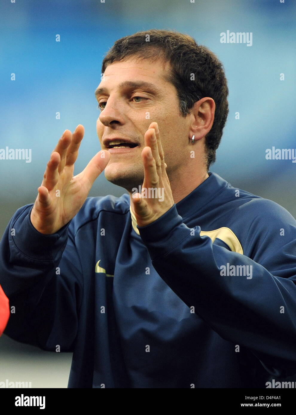Croatian coach Slaven Bilic during the training session in ...