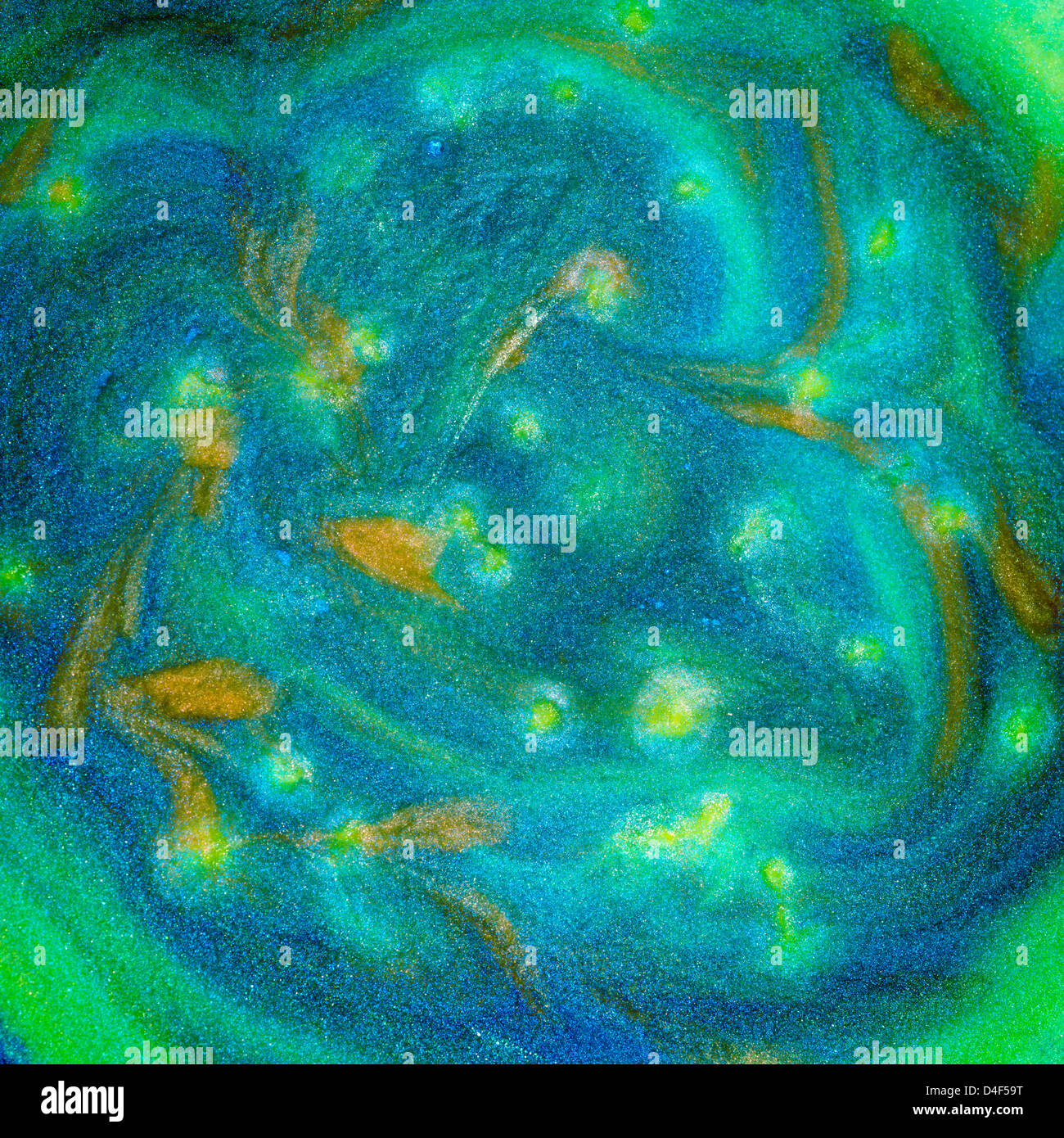 macro of pigment mixed with oil with colorful spots on top Stock Photo ...