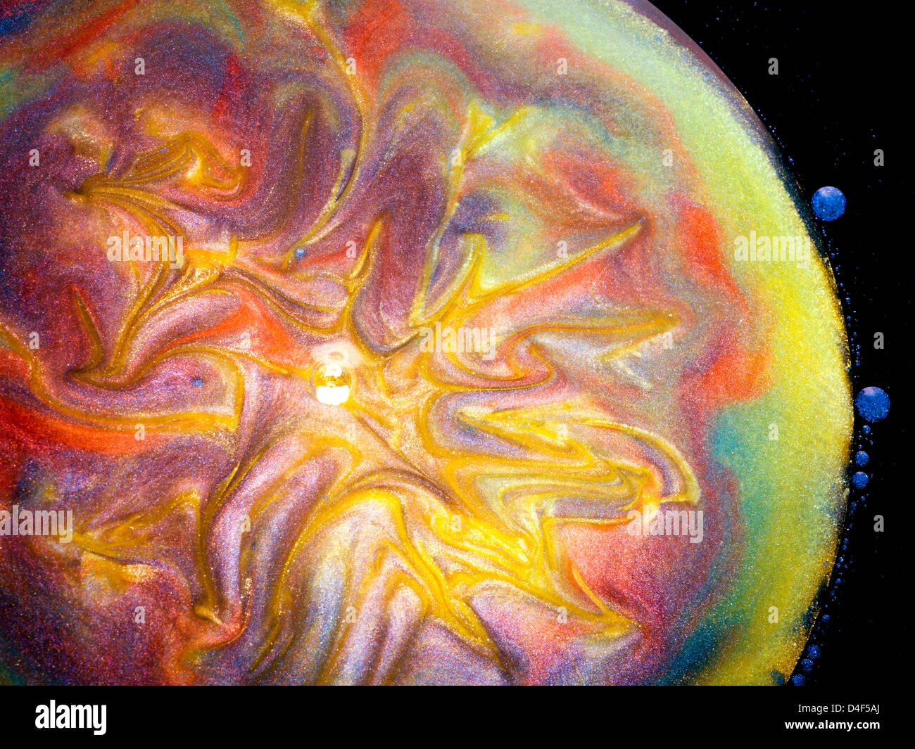 Cosmic multi colour oil and water work Stock Photo - Alamy