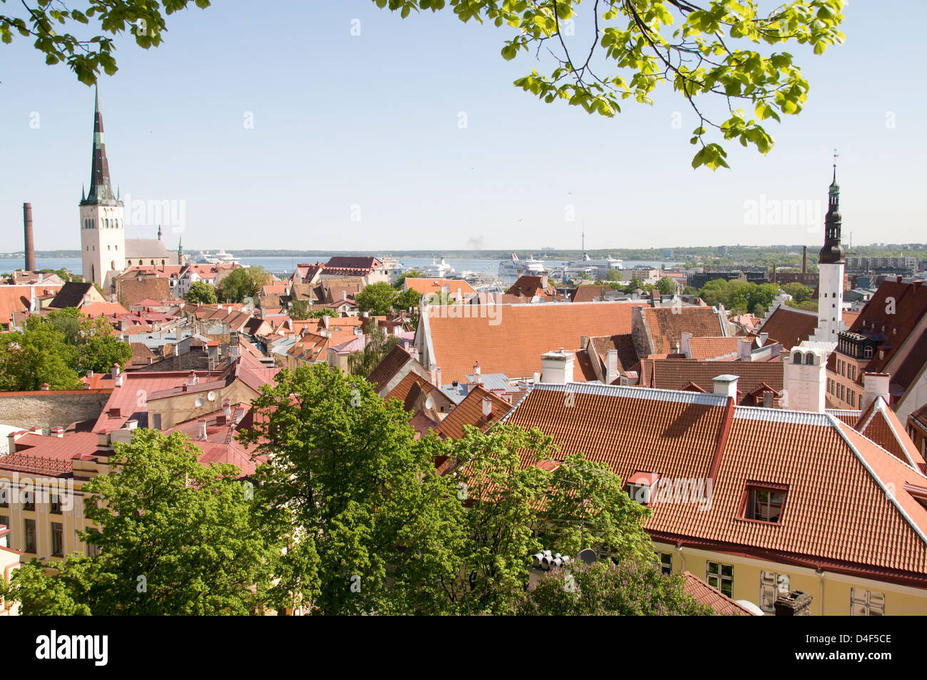 St Olaf's Church and the Holy Spirit Church spires towering over the ...