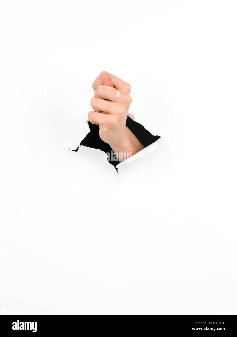 Hand showing fist holding paper hi-res stock photography and images - Alamy