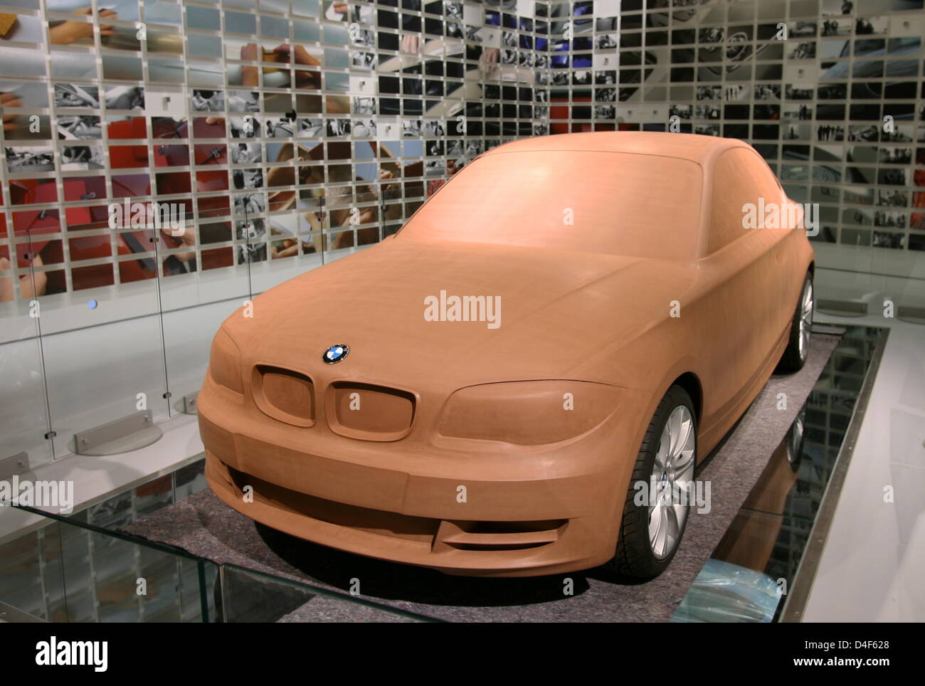 The picture shows a clay model of a BMW 1 Coupe in the BMW Museum in ...
