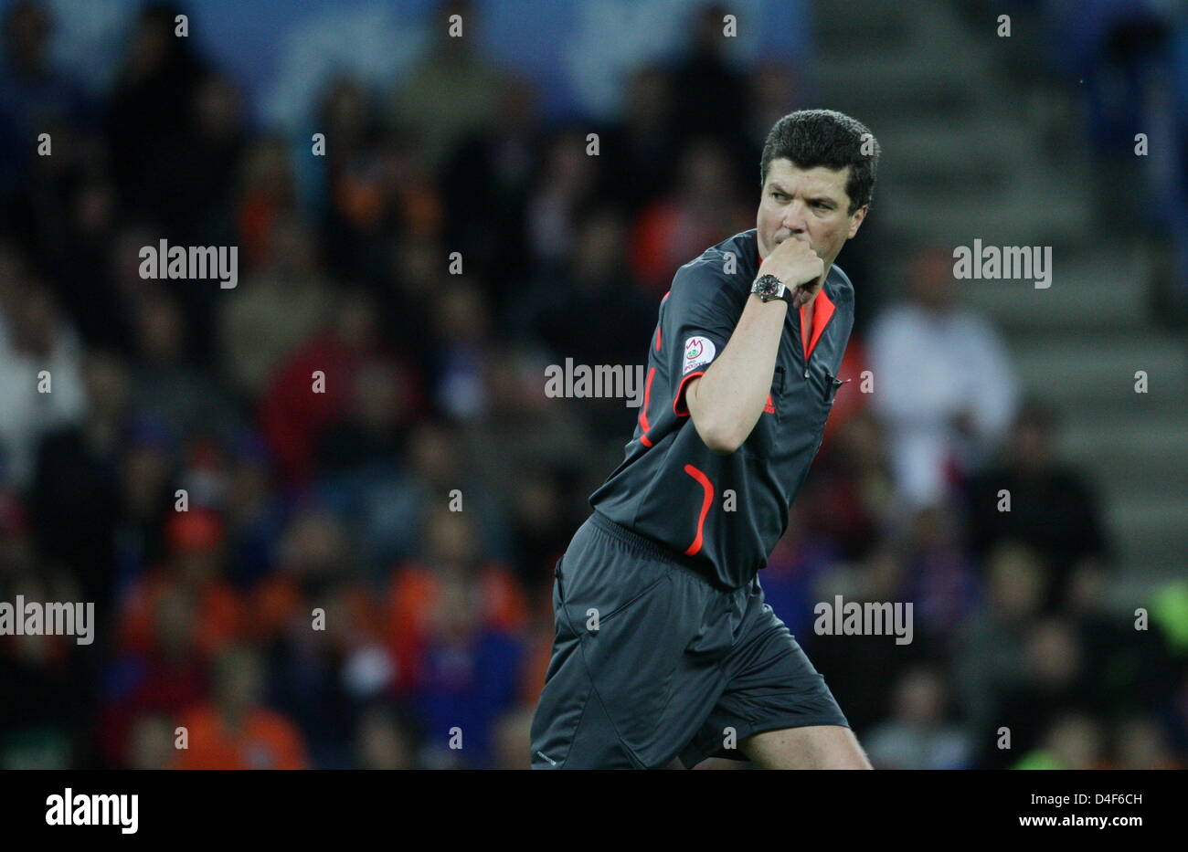 German referee Herbert Fandel is seen during the UEFA EURO 2008 Group C ...