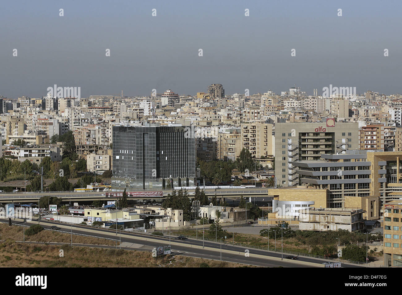View over Beirut, Lebanon, 01 June 2008. Photo: Arno Burgi Stock Photo ...