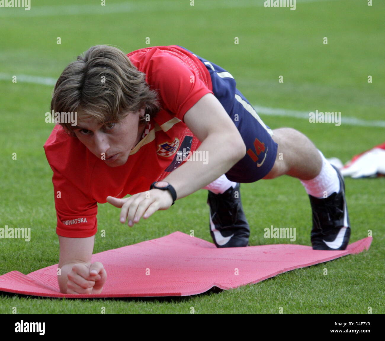 Croatian national soccer team midfielder Luka Modric during a training ...