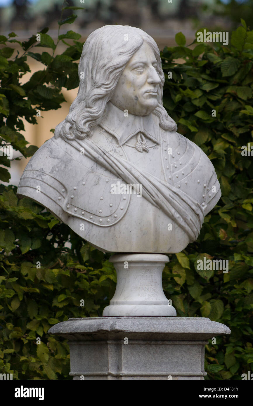 Marble bust of Frederick William, Elector of Brandenburg. Sanssouci ...