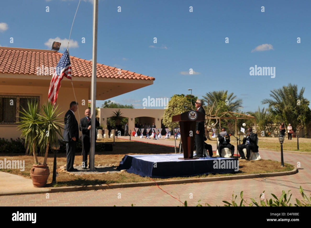 Ambassador Cretz Stands at the Podium Stock Photo - Alamy