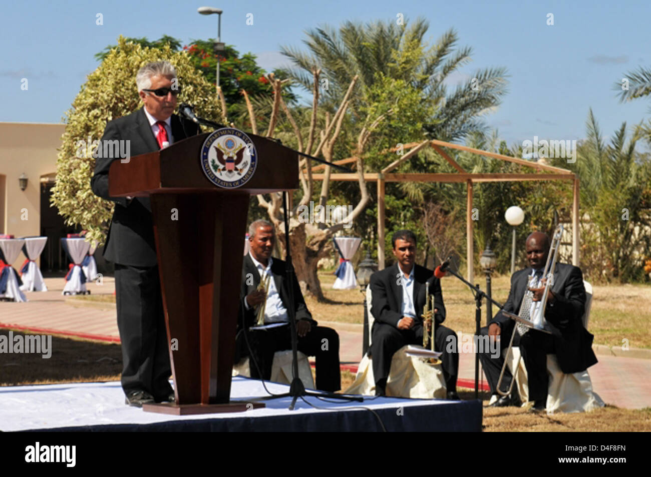 Ambassador Cretz Stands at the Podium Stock Photo - Alamy