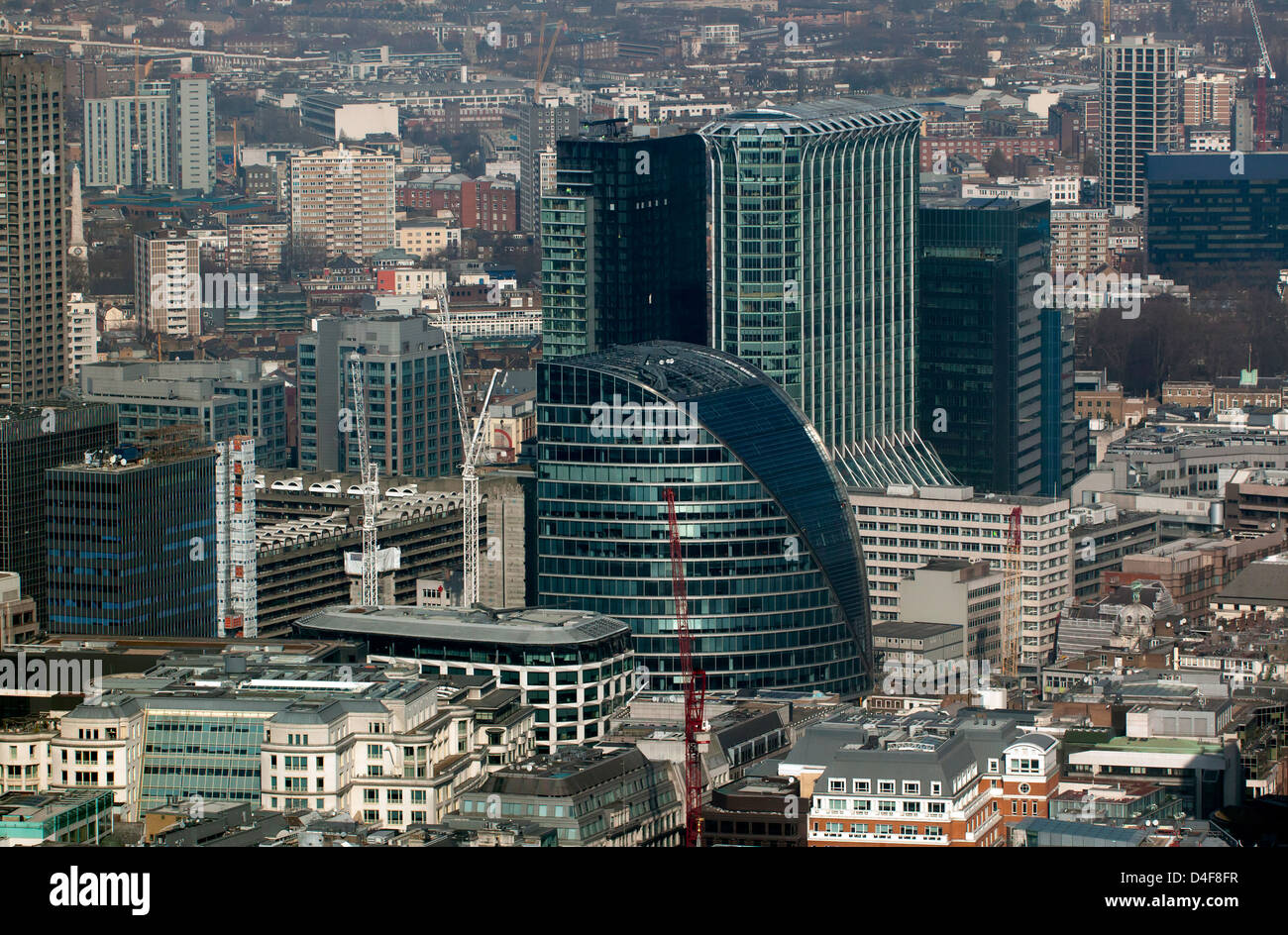 Aerial view of Citypoint, Moor House and their surrounding area Stock ...