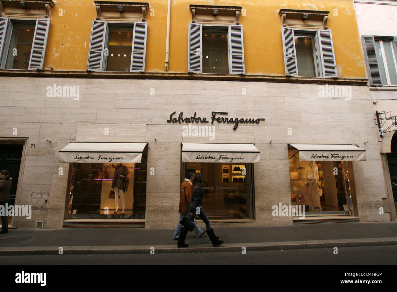 A branch store of fashion label Salvatore Ferragamo is pictured in Rome ...