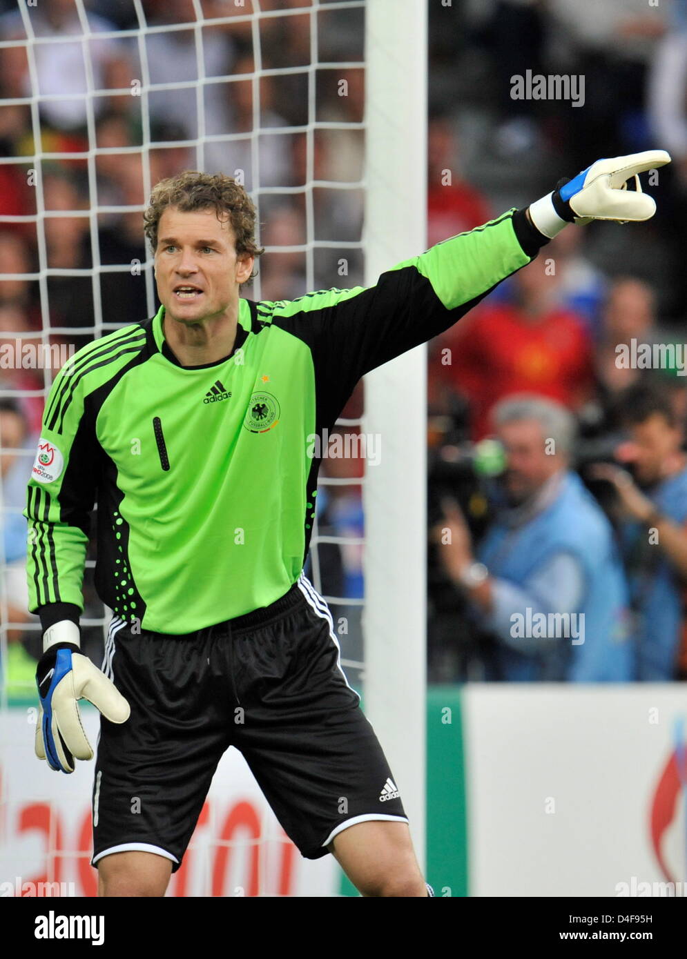 Goalkeeper Jens Lehmann of Germany gestures during the UEFA EURO 2008 ...