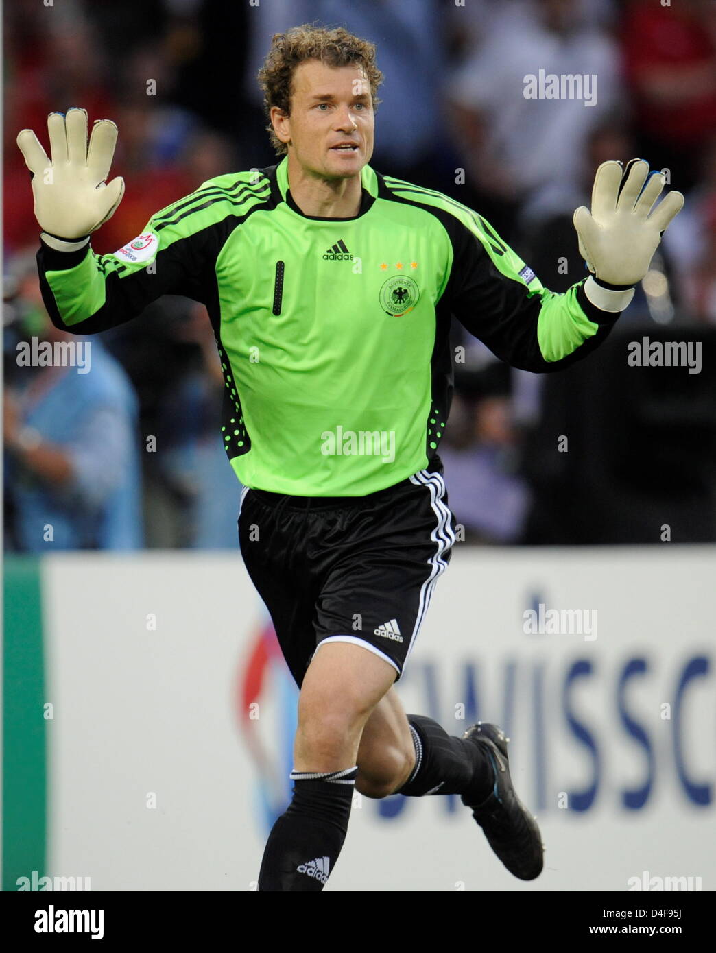 Goalkeeper Jens Lehmann of Germany gestures during the UEFA EURO 2008 ...