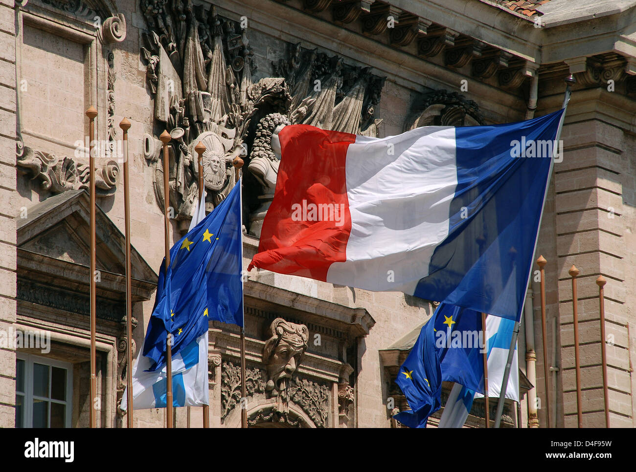 Marseille flags hi-res stock photography and images - Alamy