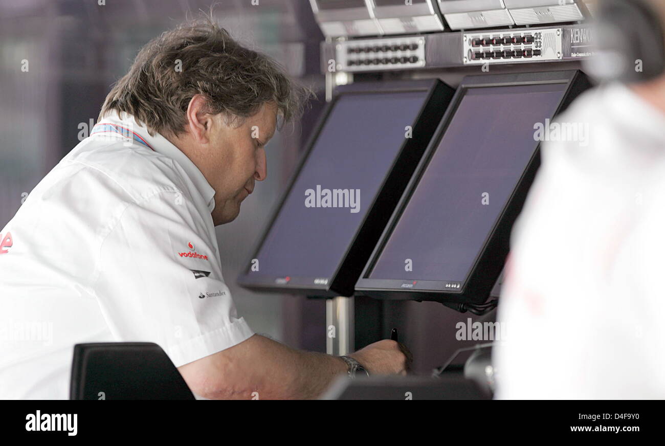 German Norbert Haug, Mercedes Motorsport Director, sitting in the ...