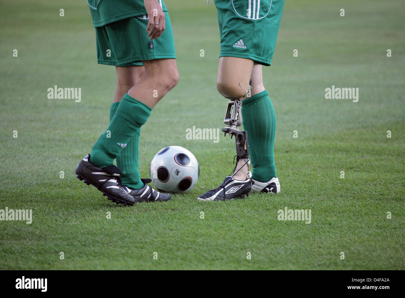 A friendly match of disabled soccer players from Switzerland and ...