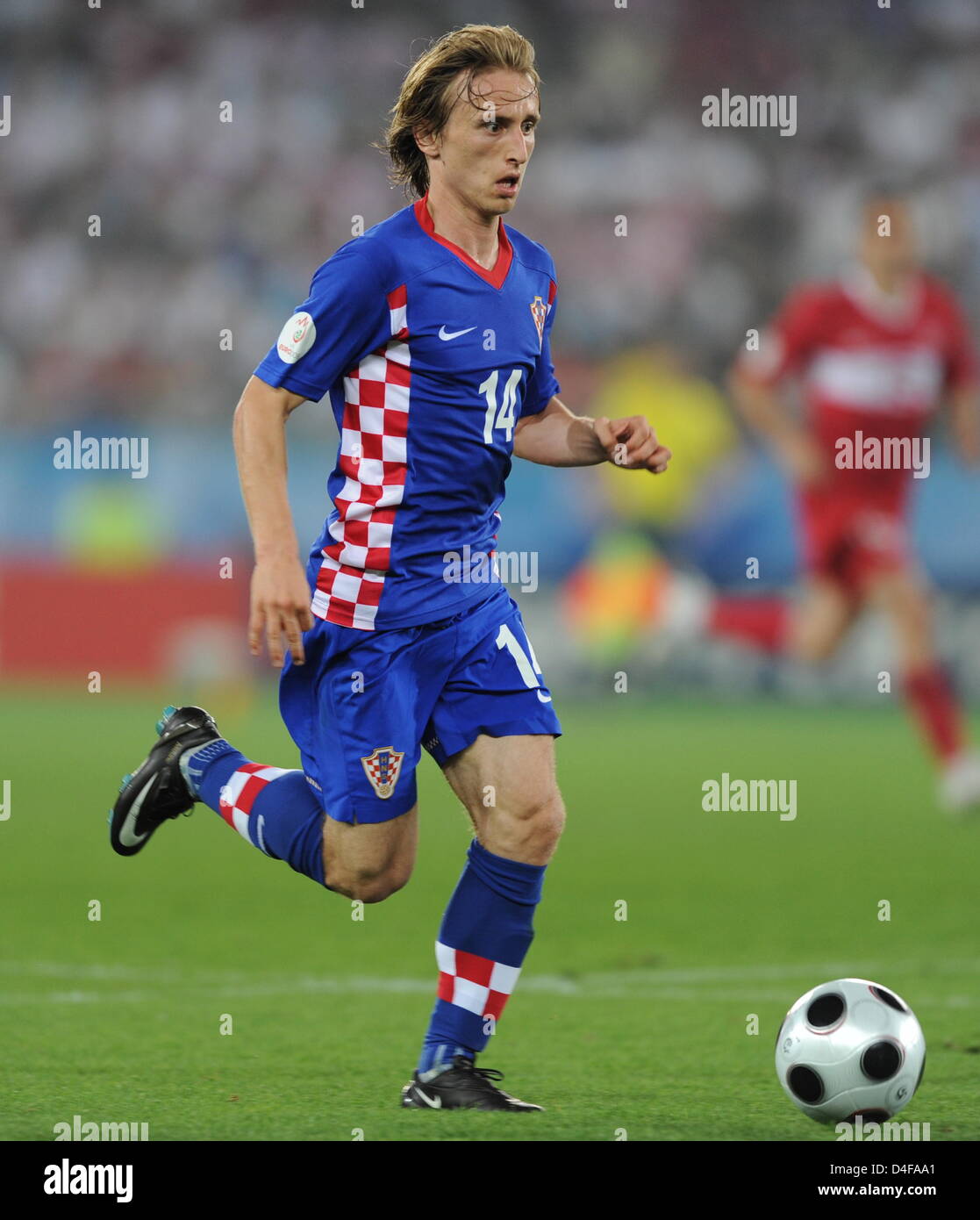 Luka Modric of Croatia in action during the UEFA EURO 2008 quarter ...