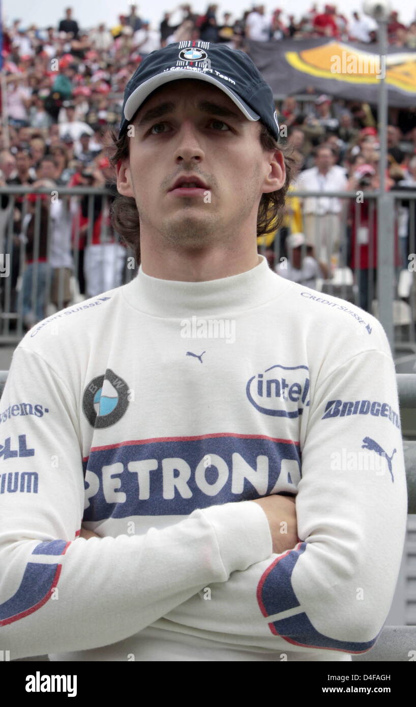 Polish Formula One driver Robert Kubica of BMW Sauber is seen in the ...