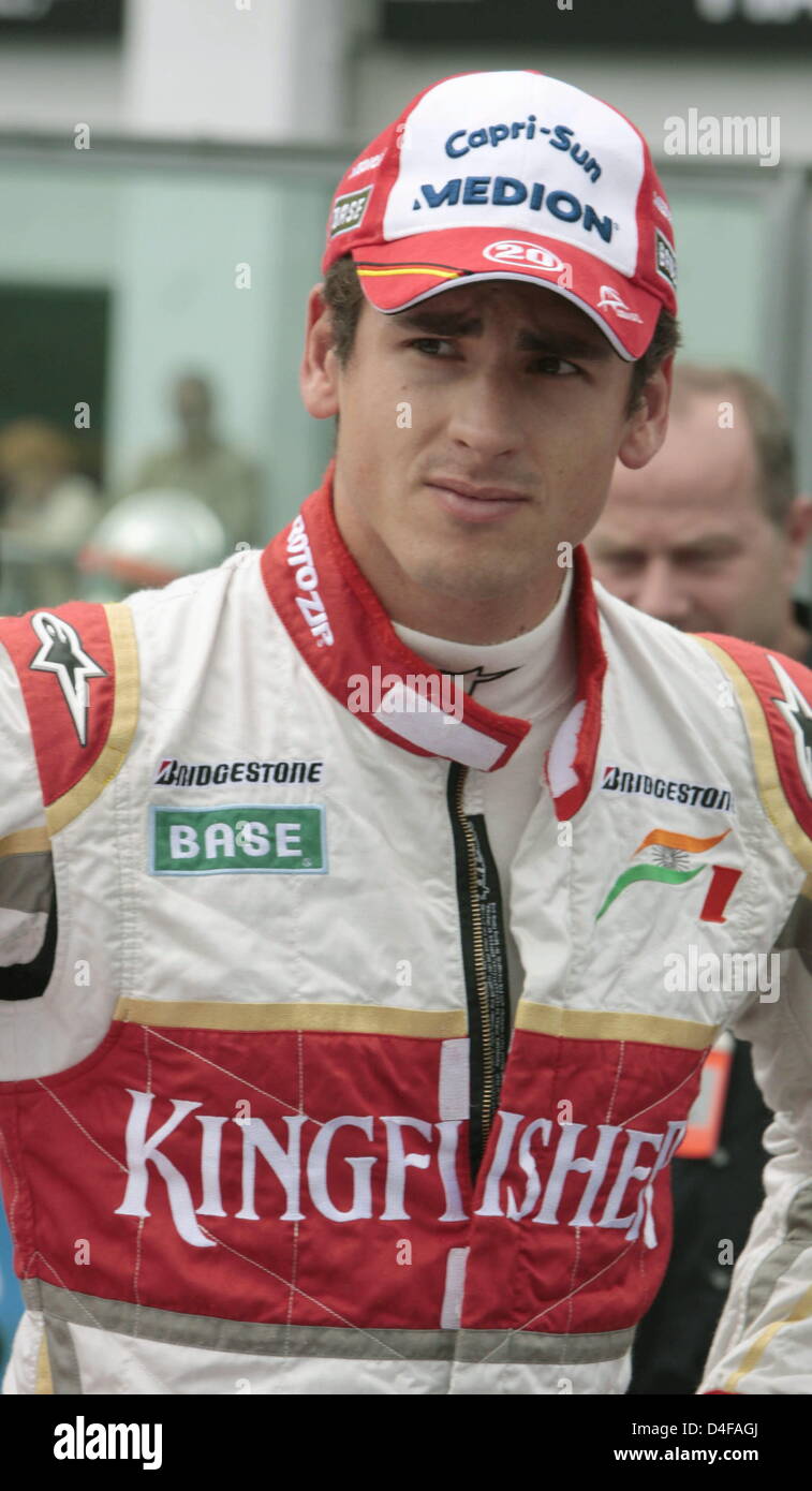 German Formula One driver Adrian Sutil, of Force India seen in the grid ...