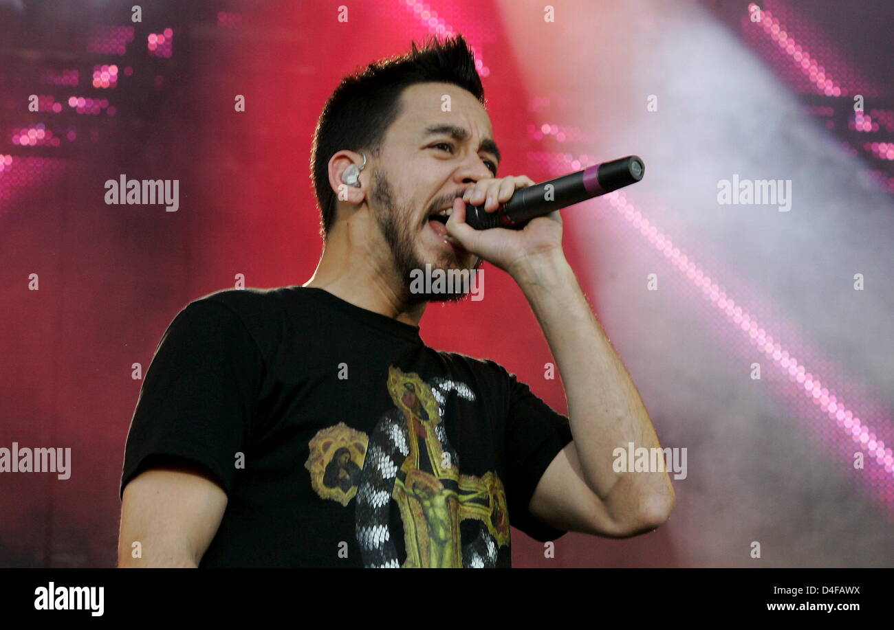 Guitarist and singer of US band 'Linkin Park' Mike Shinoda performs at ...