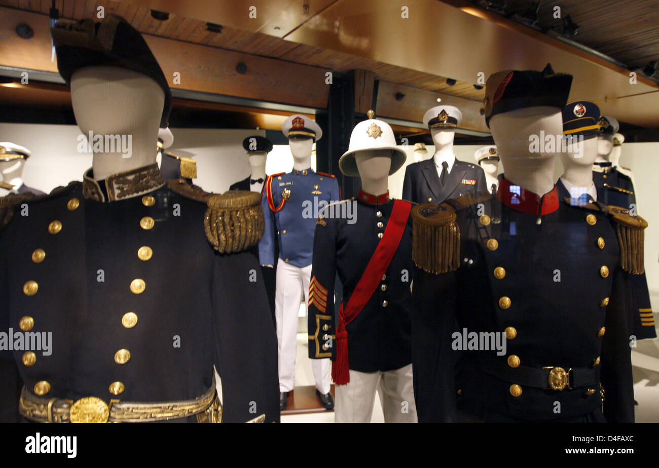 Various sailor uniforms seen on display at the International Maritime ...