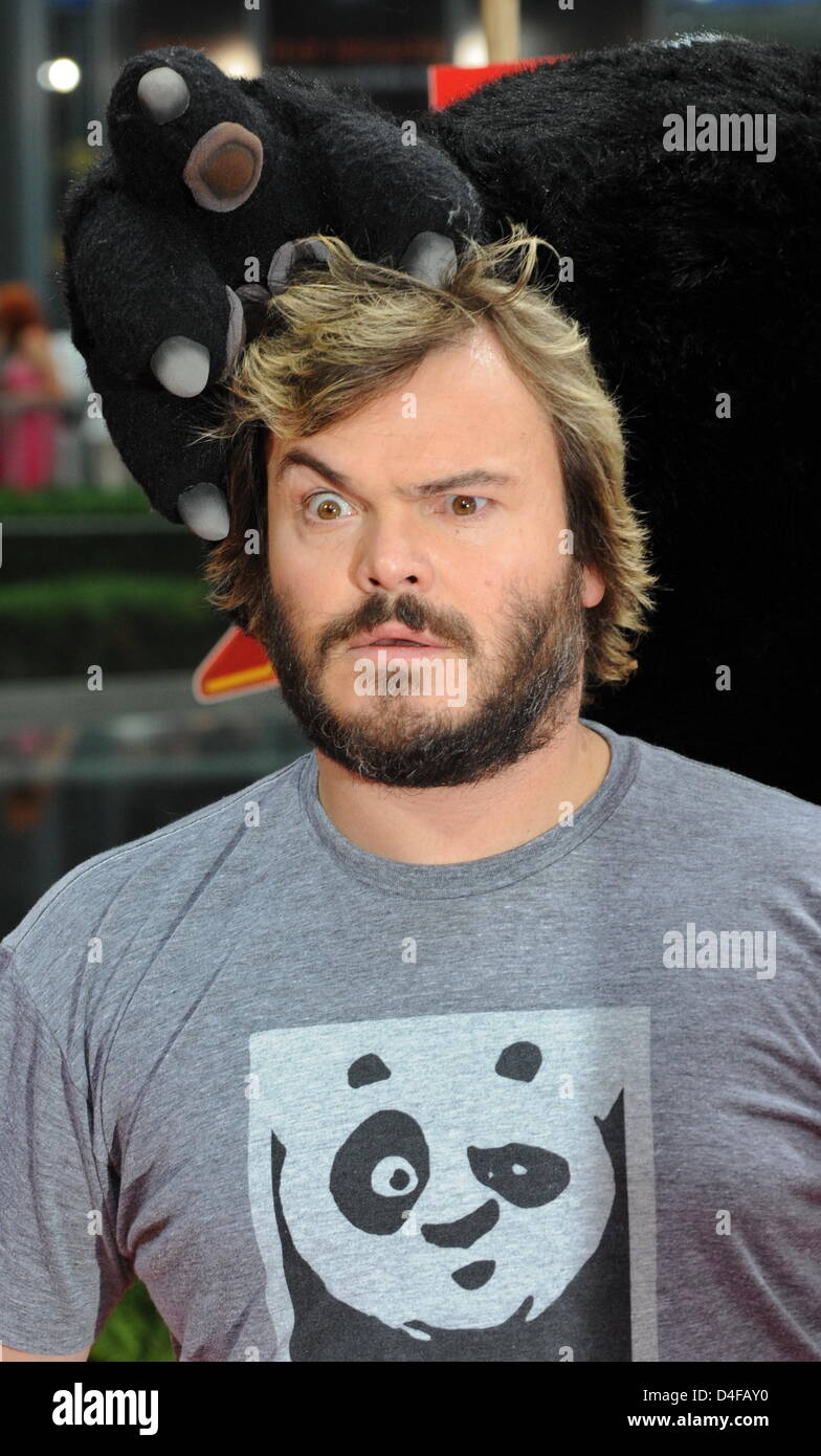 US actor Jack Black (L) poses for photos at Germany premiere of his ...