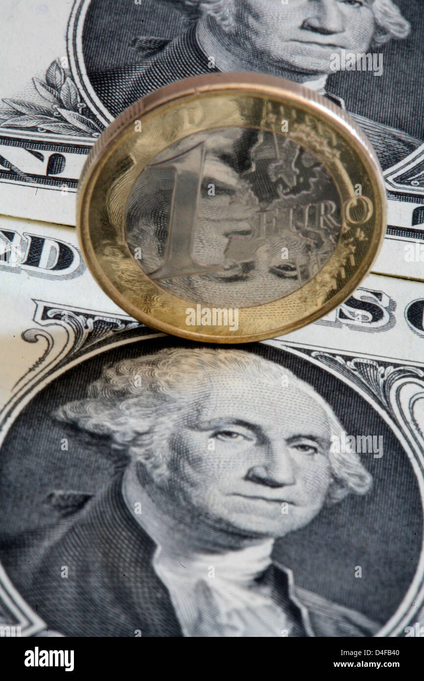 A dollar note with the portrait of the first President of the USA ...