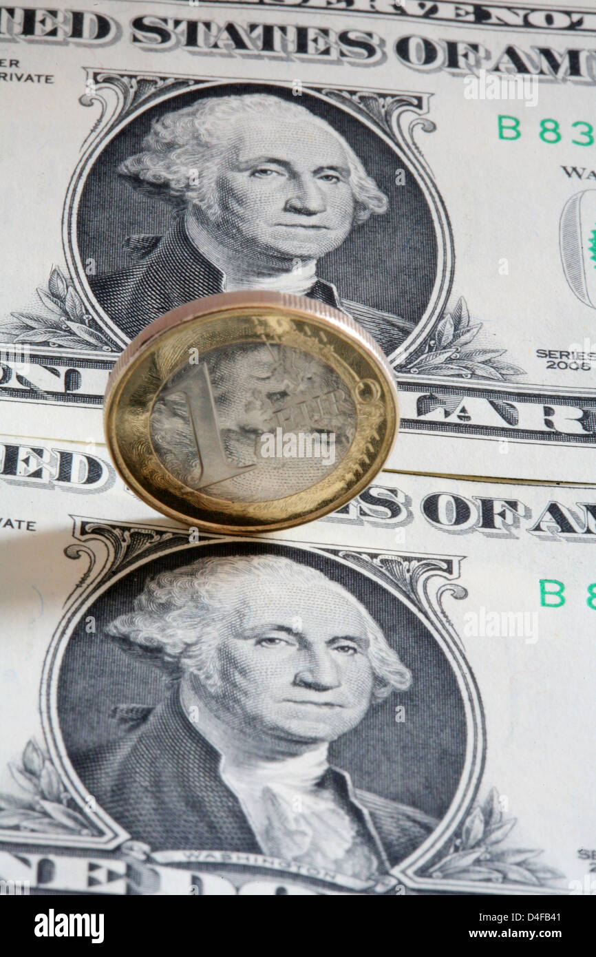 A dollar note with the portrait of the first President of the USA ...