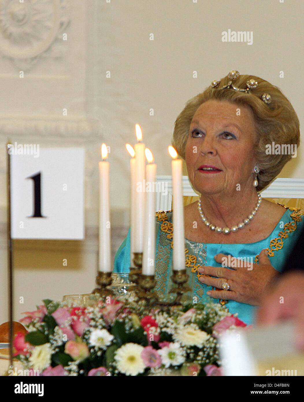 Queen Beatrix of the Netherlands pictured during a visit in Vilnius ...