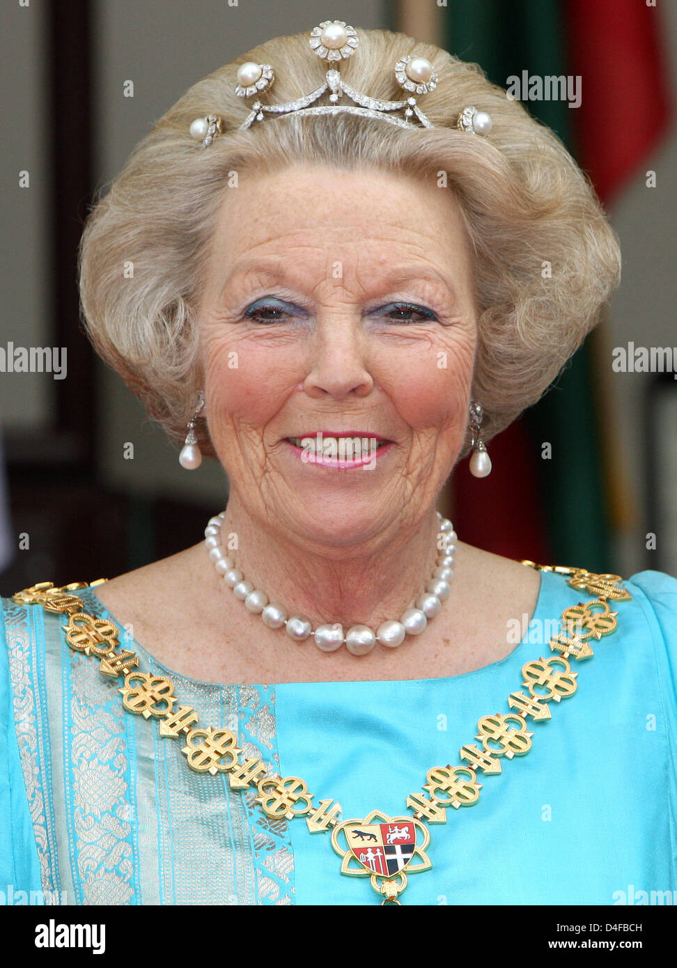 Queen Beatrix of the Netherlands pictured at the presidential palace in ...