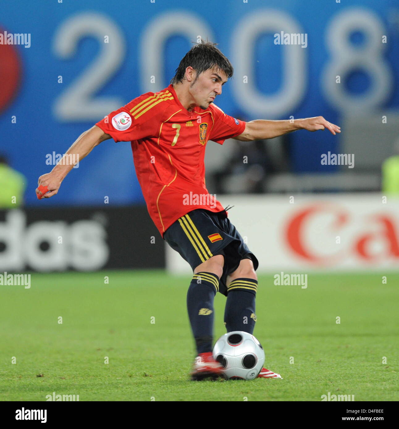 David Villa of Spain during the UEFA EURO 2008 quarter final match ...