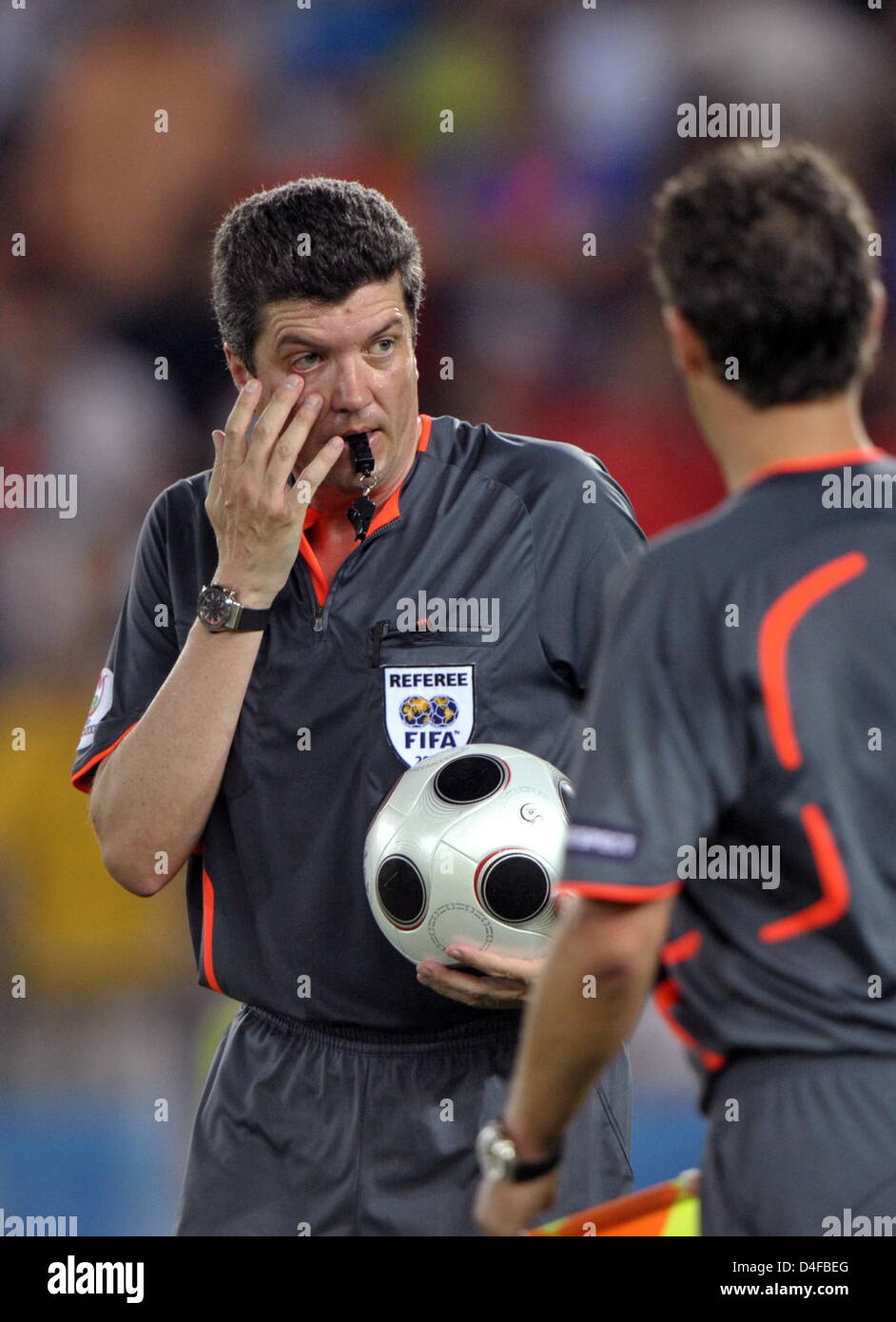 German referee Herbert Fandel during the UEFA EURO 2008 quarter final ...